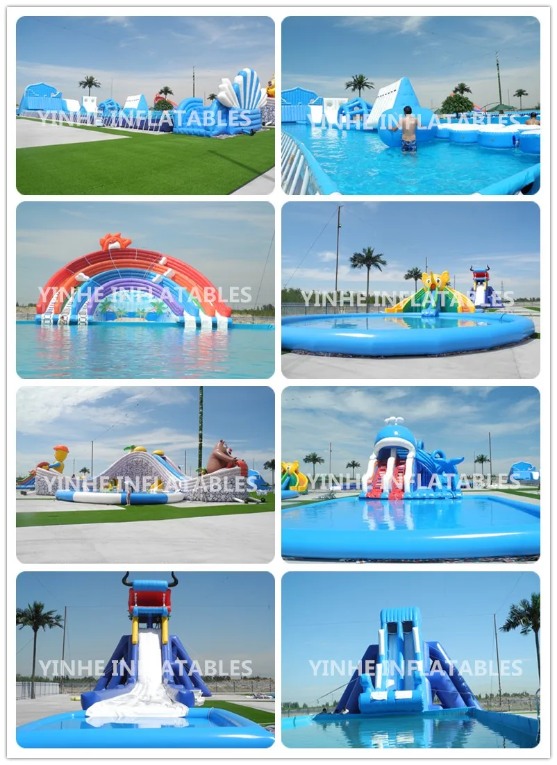Outdoor Inflatable Water Park With Pool For Kids - Buy Inflatable Water ...