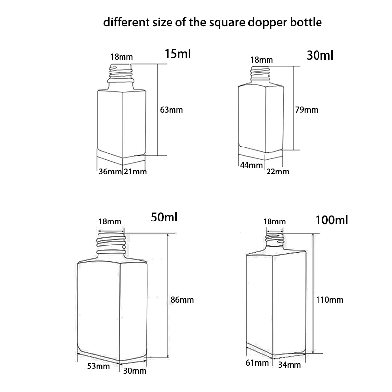 30ml Square Glass Bottle with Dropper - Perfect for Skincare