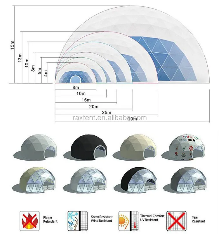 Bell Glamping Tent,Geodesic Inflatable Dome Tent With Best Price - Buy ...