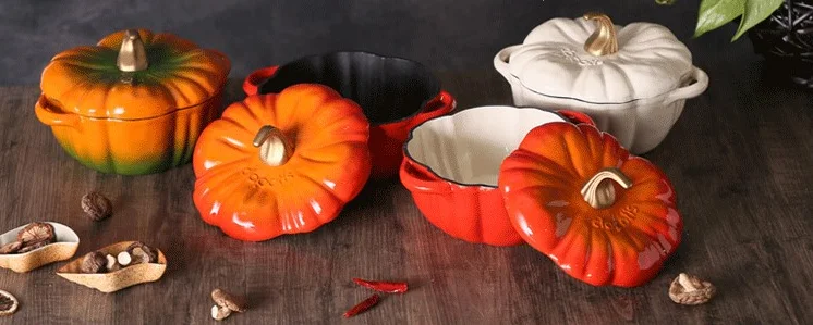 Pumpkin Casserole Enameled Cast Iron 2 Qt Round Casserole - Buy Pumpkin ...