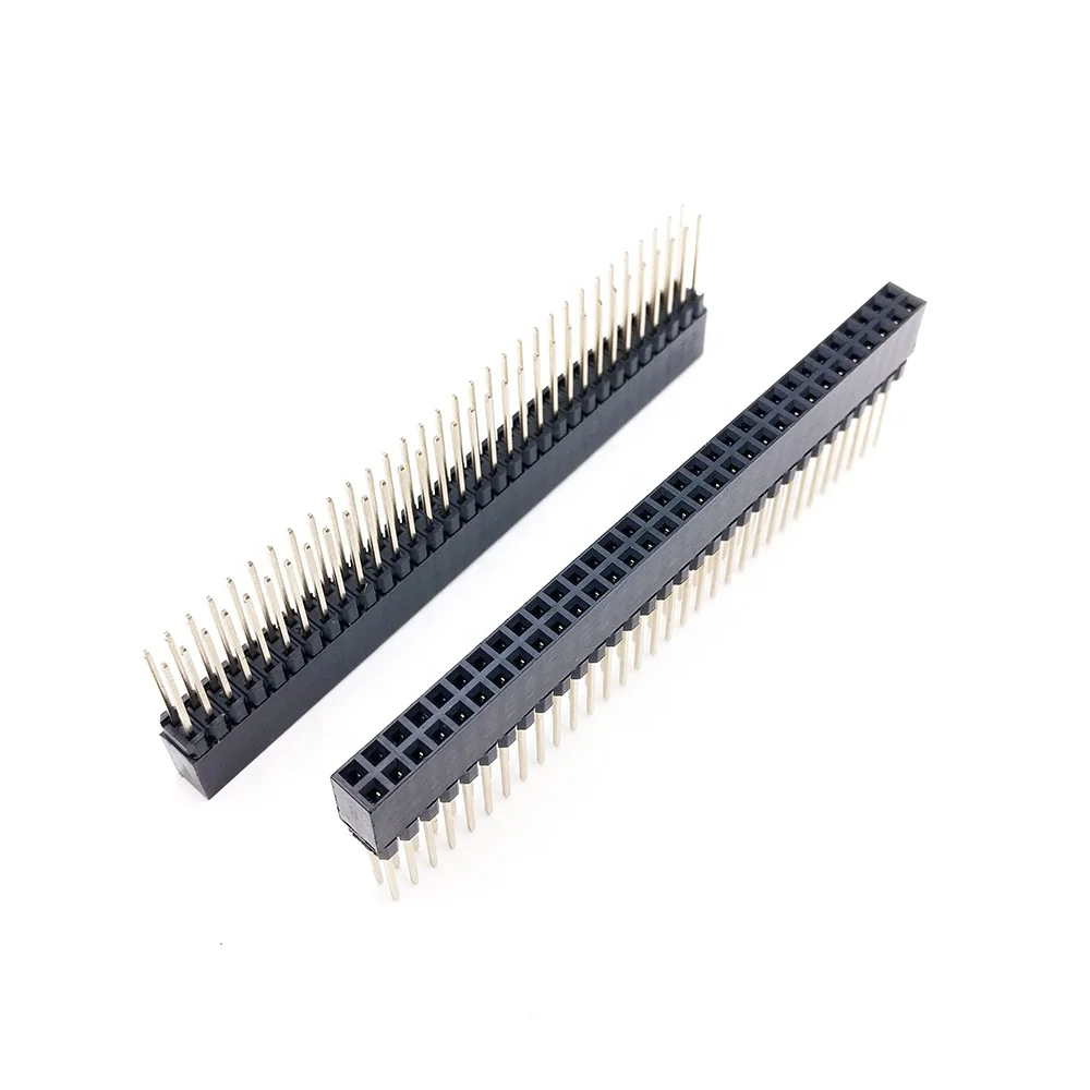 Female Header Pin Connectors Pitch2.54mm Smt With Board Spacer,Dual Row ...