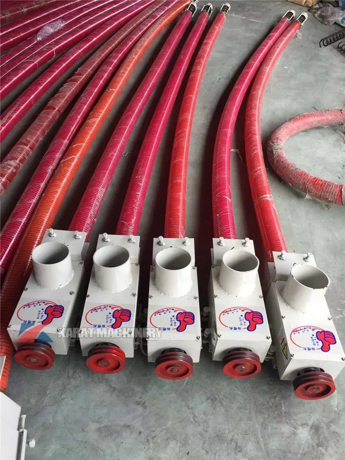 Heat Resistant Plastic Powder Auger - Flexible Screw Conveyor