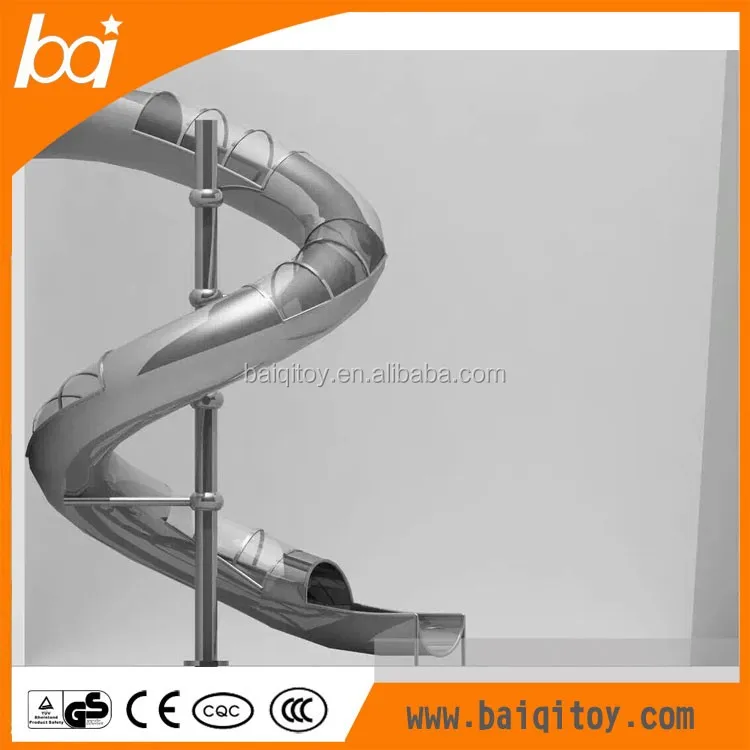 Custom Stainless Steel Spiral Chute Slide for Schools, Malls ...