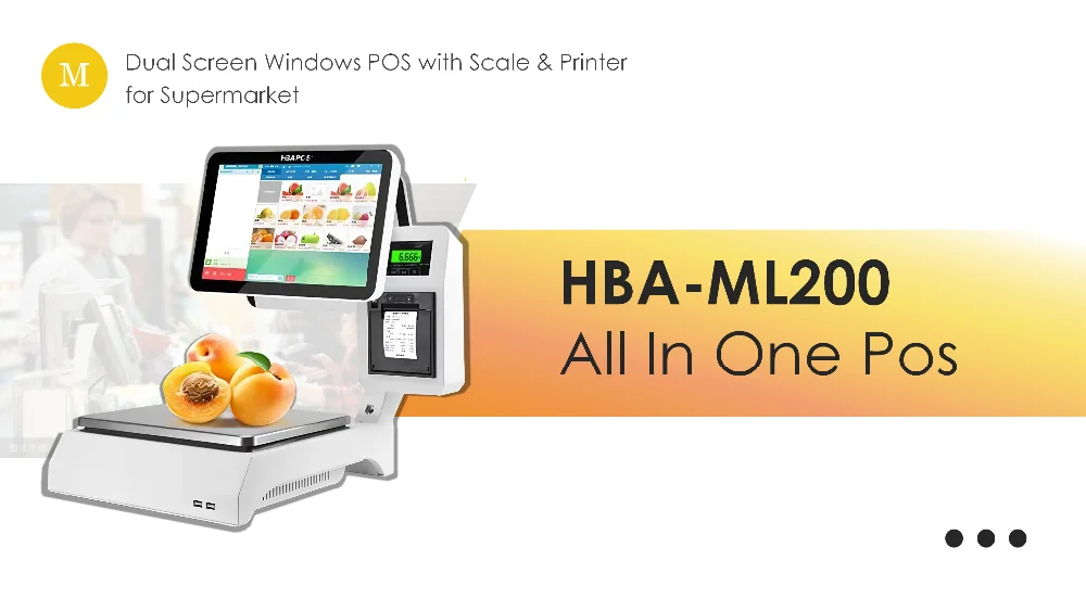 Pos System with Weighing Scales - All in One HBAPOS Scale