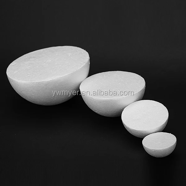 30mm-300mm Half Round Solid Polystyrene Styrofoam Ball Craft Ball For ...