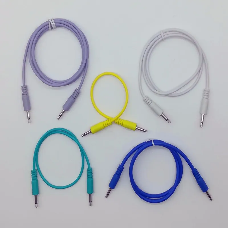 Pantone 915c Blue Color 3.5mm Male To Male Audio Mono Jack 3.5 Mm Aux ...