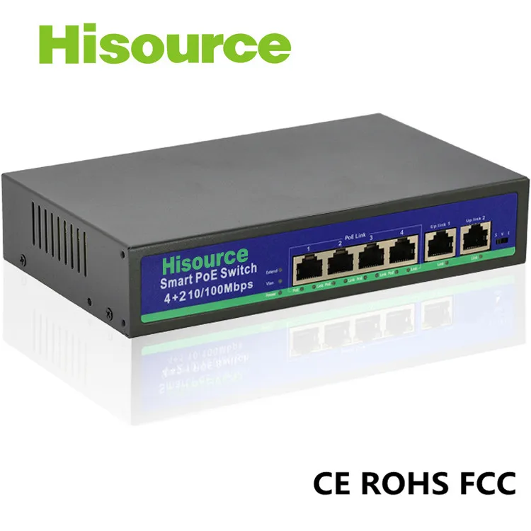 Hisource Mini Poe Switch For Cctv Ipc Compatible With All Networking ...
