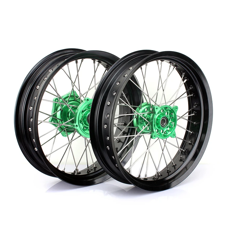 3.5x17 5.0x17 Supermotard Motorcycle Spoke Wheel Rim for Kawasaki Honda ...