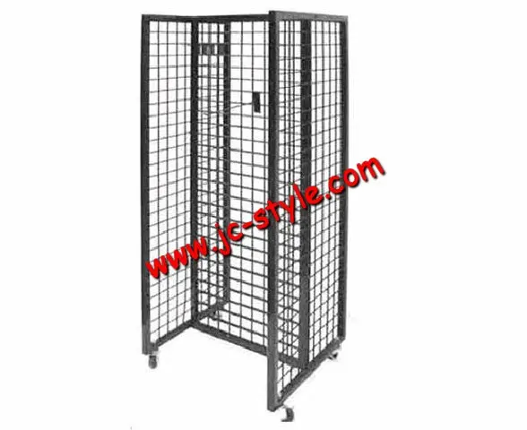 Free Standing Square Metal Wire Grid Display Rack With 4-side/retail ...