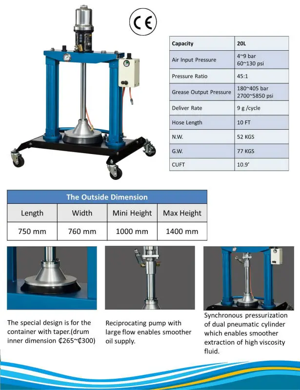 압축 공기를 넣은 공구 제조자를 위한 직업적인 압축 공기를 넣은 윤활제 펌프 Buy 공압공압 펌프공압 그리스 펌프 Product On