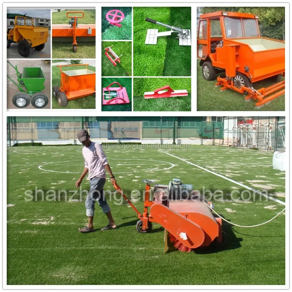 Sand And Rubble Granules Infilling And Combing Machine Soccer Filling ...