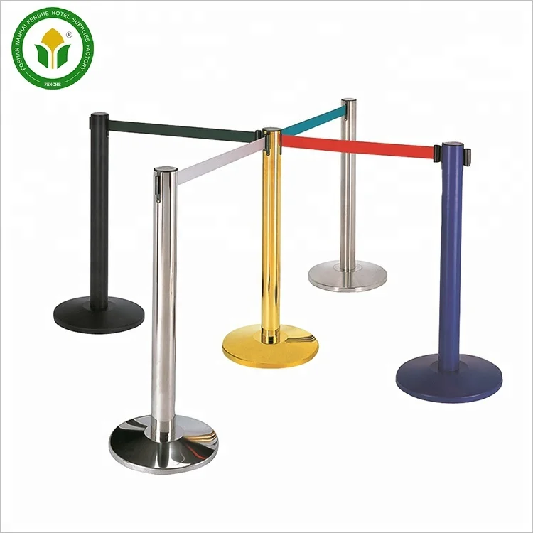 Hotel Stainless Steel Bank Rope Queue Line Divider Railing Stand ...
