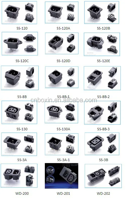 Snap-In Type Copper Socket 110V AC US Power Socket 15A - OEM