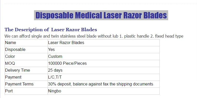 Medical Single Blade Shaving razor Hospital razor with Comb High ...