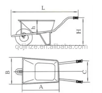 Vairouse Size Of Wheelbarrow With Different Dimensions - Buy Thickness ...