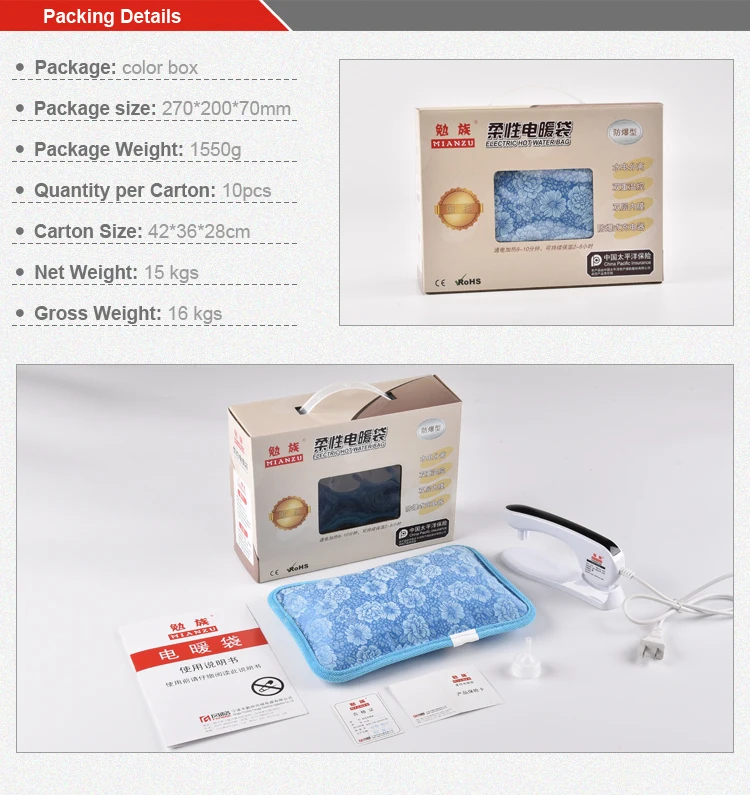 Thermal Therapy Electric Hot Compress Heat Pack Rechargeable Warm Water ...