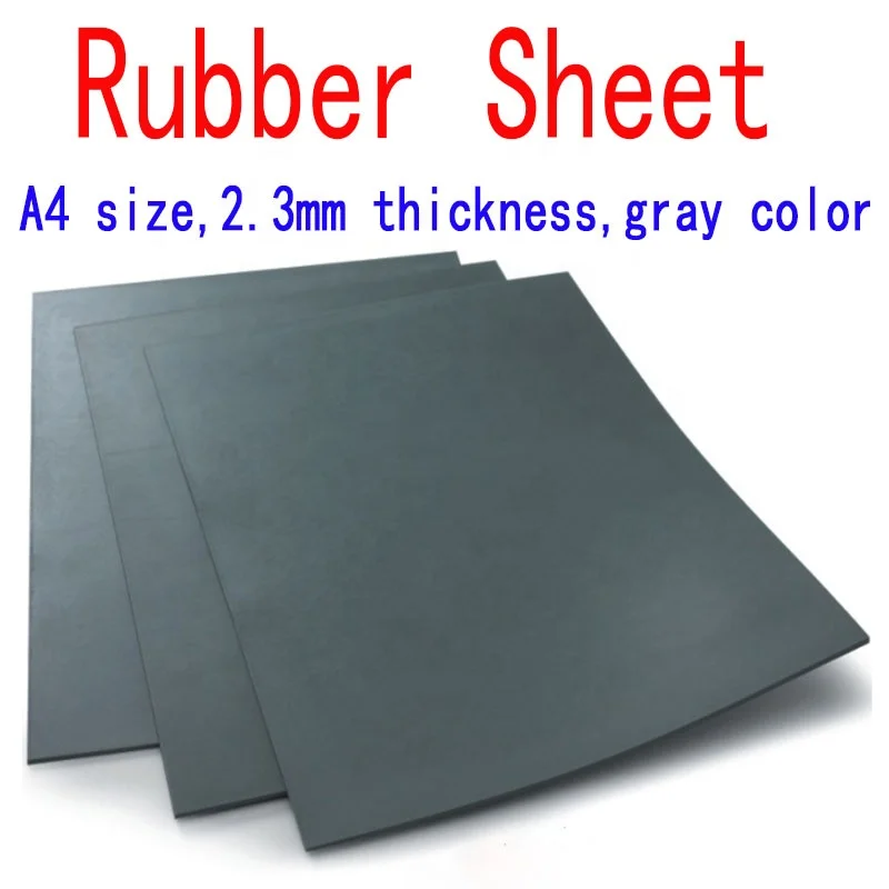 A4 Size 2.3mm Thickness Gray Color Rubber Sheet For Making Self Inking ...