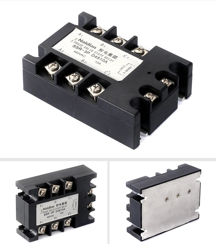 High Power Three Phase Ssr-3p D4810a Solid State Automatic Switches ...