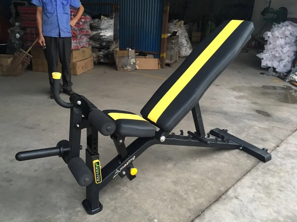 Adjustable Sit Up Vertical Fitness Bench Plate Loaded Weight Lifting ...