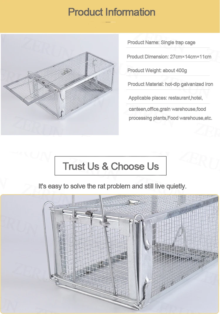 Mouse Collapsible Live Catch Cage Traps Pet Cage Welded Mesh Plain ...