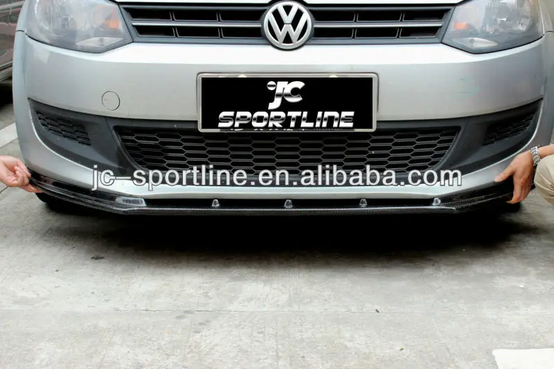 R Style Car Carbon Front Bumper Lip Spoiler For Vw Polo 6 2011 - Buy ...