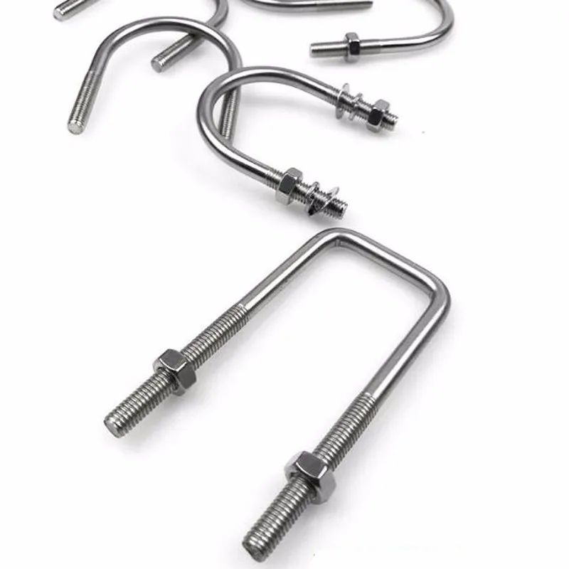 M16 M20 M24 Stainless Steel U Type Bolt With Nut And Washer Din3570 ...