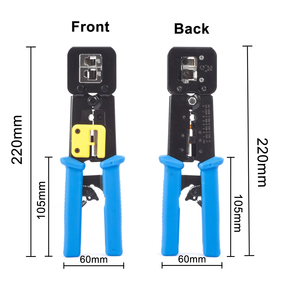 Rj45 Crimper Modular Wire Muitl Purpose Ht-268r Network Cable Crimp ...