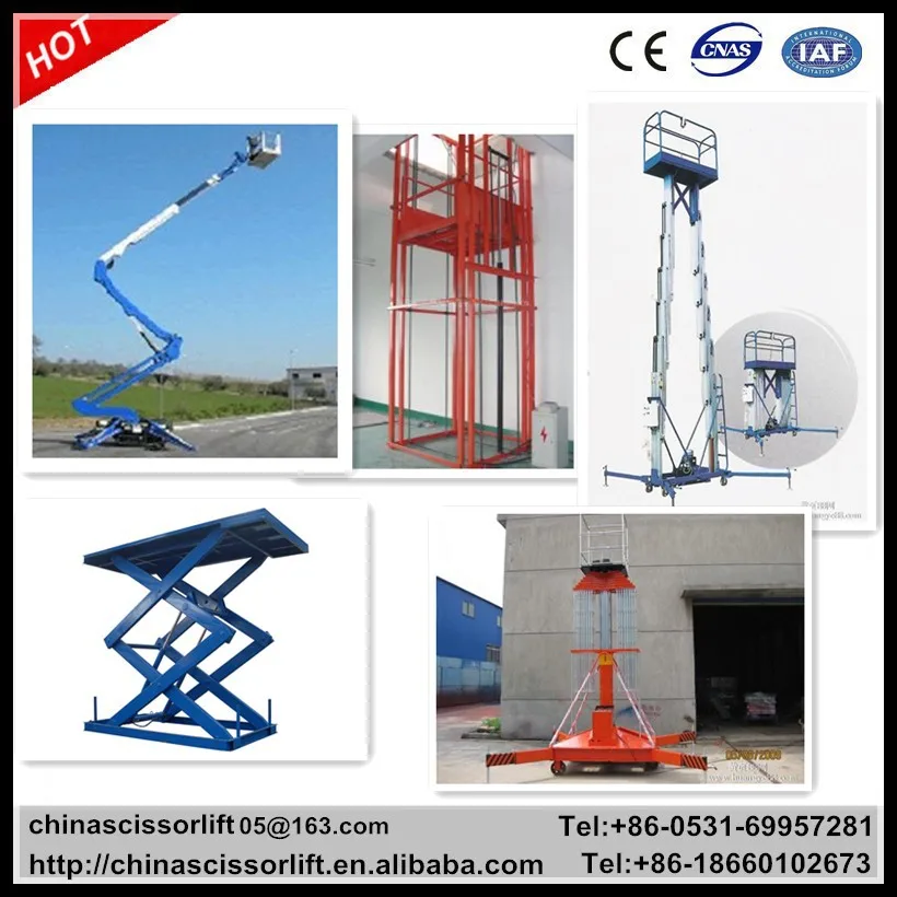 Guide Rail Roller Wheel Freight Elevator Indoor Goods Lift For ...