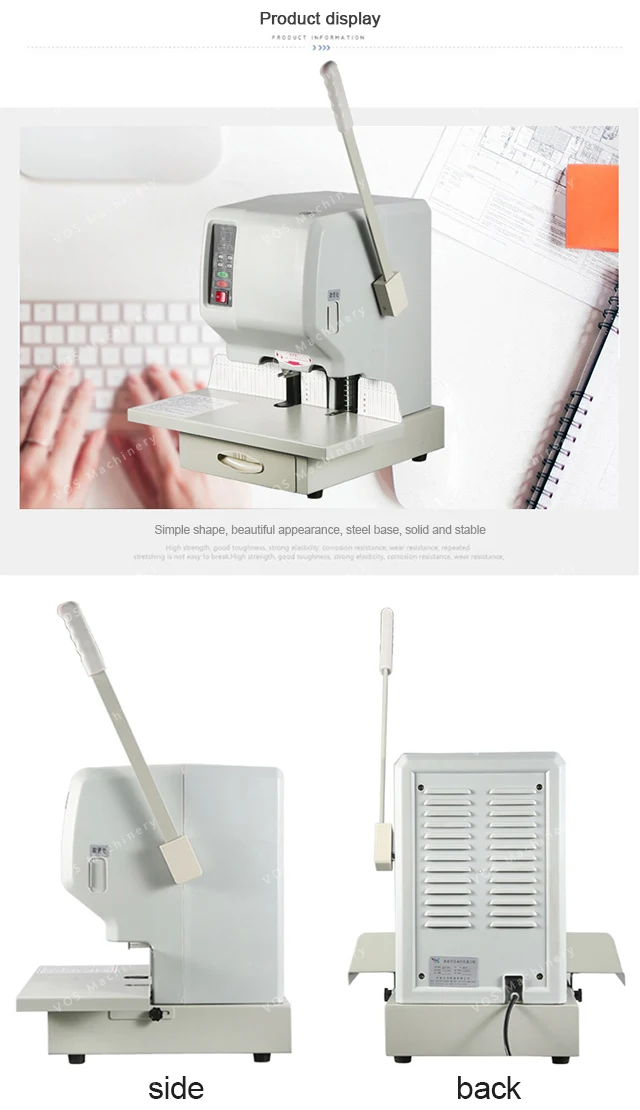 Office Equipment Semi-automatic Touch Financial Voucher Binding Machine ...