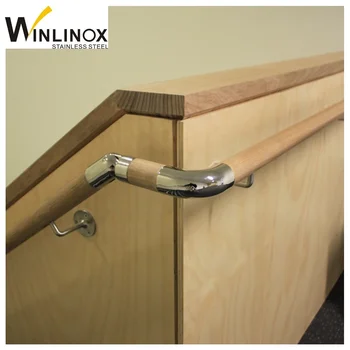 Wooden Timber Handrail Hardware Fittings,Stainless Steel 90 Degree ...