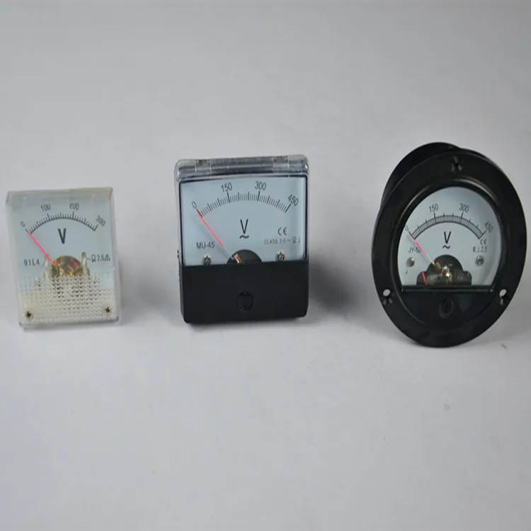 Single Phase Mechanical Pointer Ac Voltmeter 0-450v Generator Voltage ...