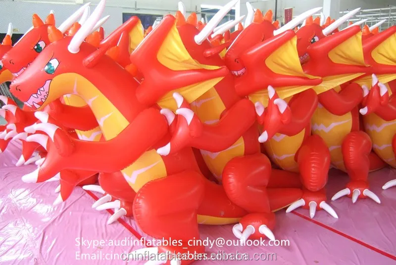 Red Shiny Inflatable Dragon - Perfect for Advertising