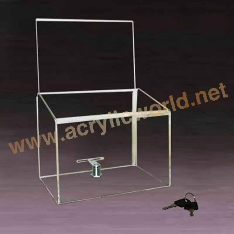 Acrylic Donation Box With Lock/ Acrylic Vote Display Box/ Acrylic Box ... Acrylic Donation Box With Lock/ Acrylic Vote Display Box/ Acrylic Box ...