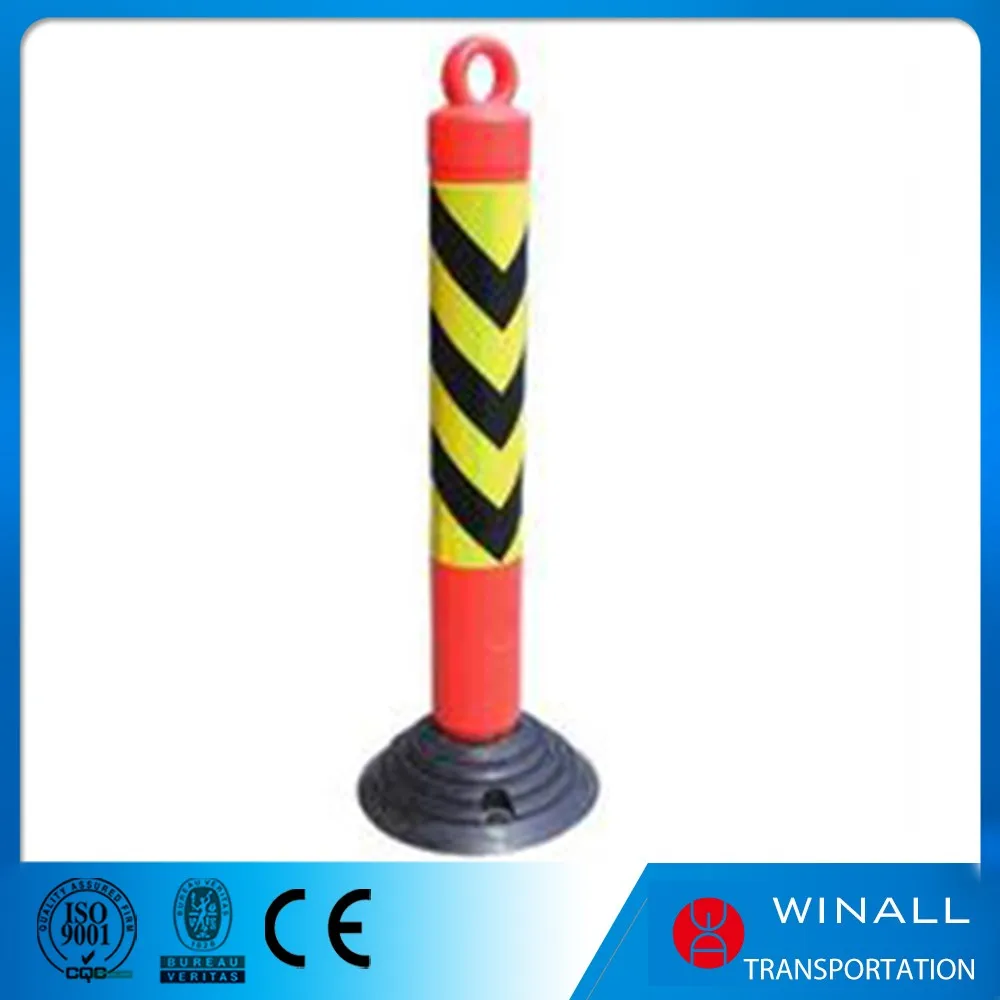 Flexible Plastic Driveway Bollards - 75cm Red Parking Lot Barrier Post ...