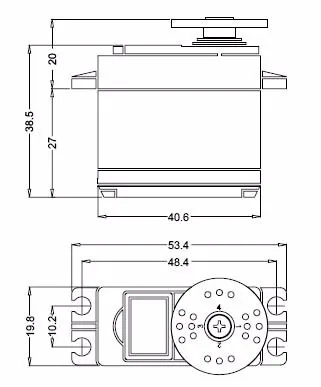 9kg Digital Servo Similar With Mg996r 360 Degree Continuous Rotation ...