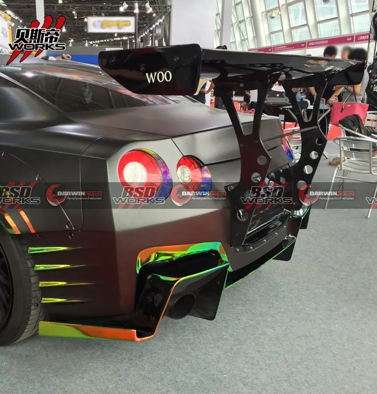 Darwinpro 2009-2016 Gtr R35 Bsp Style Carbon Fiber Trunk Spoiler Wings ...