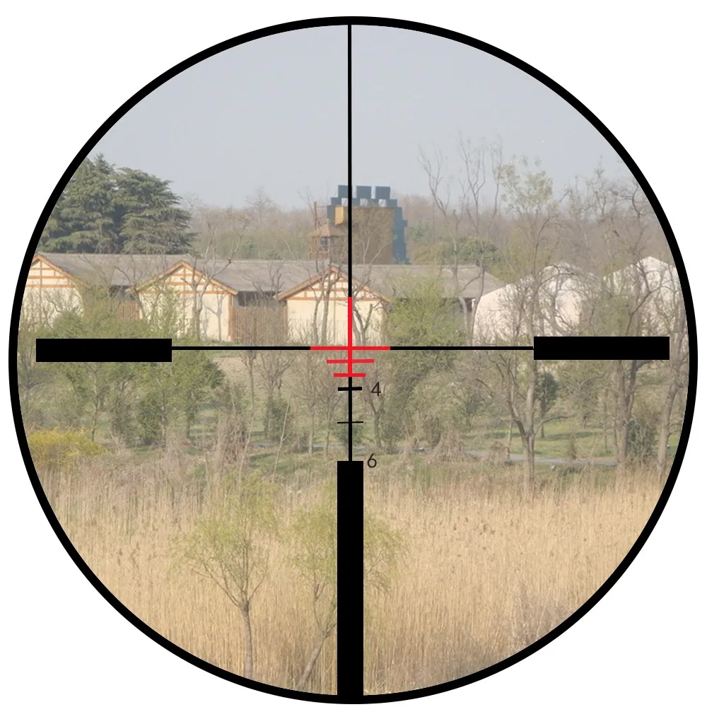 5x35 Tactical Riflescope Bdc Chevron Horseshoe Ballistic Reticle Red ...