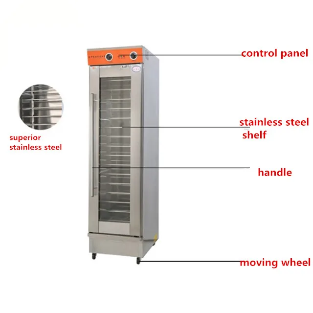 16 Trays Bread Fermentation Machine Fermentation Cabinet Dough Proofer ...