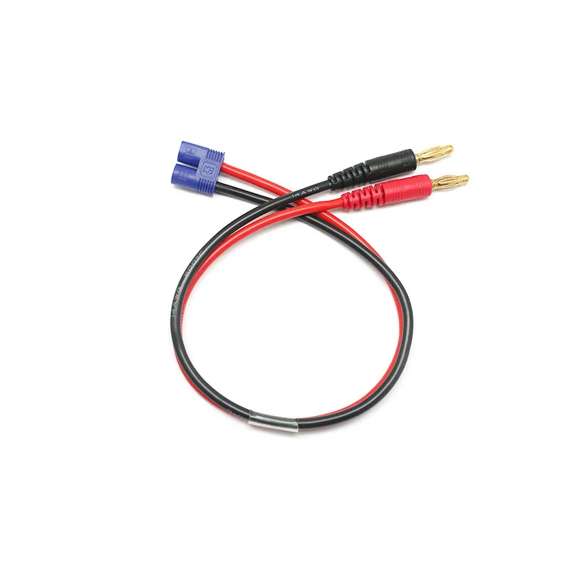 Ec2/ec3/ec5 Connector Lead To 4mm Banana Plug Charge Cable 14awg Silicone Wire 30cm For Rc Lipo ...