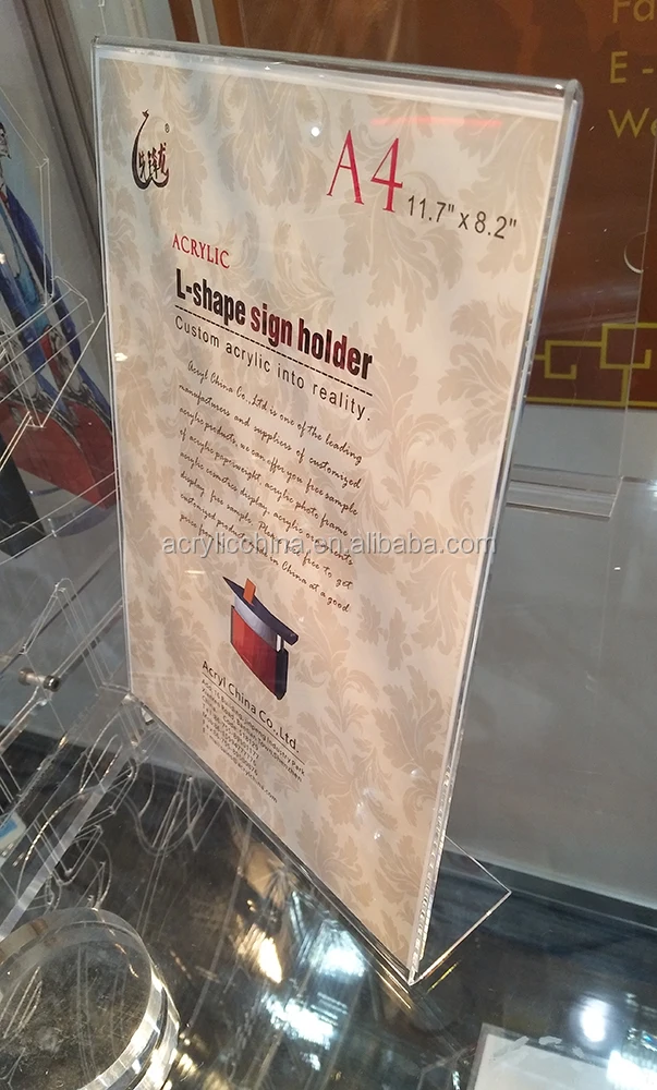Vertical Paper Display Stand Clear Acrylic A4 A5 Paper Holders Display Vertical Paper Display Stand Clear Acrylic A4 A5 Paper Holders Display