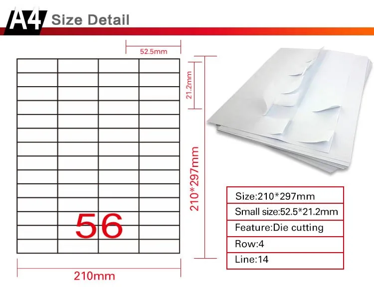 A4 Paper Internet Shipping Labels For Ebay Usps Ups Fedex In Small Size ...