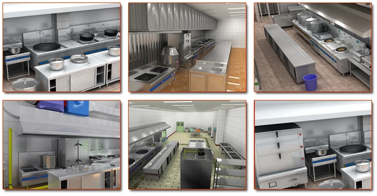 Professional Hotel Open Kitchen Layout Design For Asian Show Kitchen ...