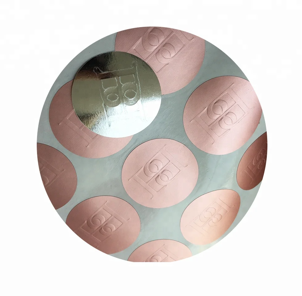 Custom Adhesive Plastic Embossed Logo Gold Foil Hot Stamping Metal Logo ...