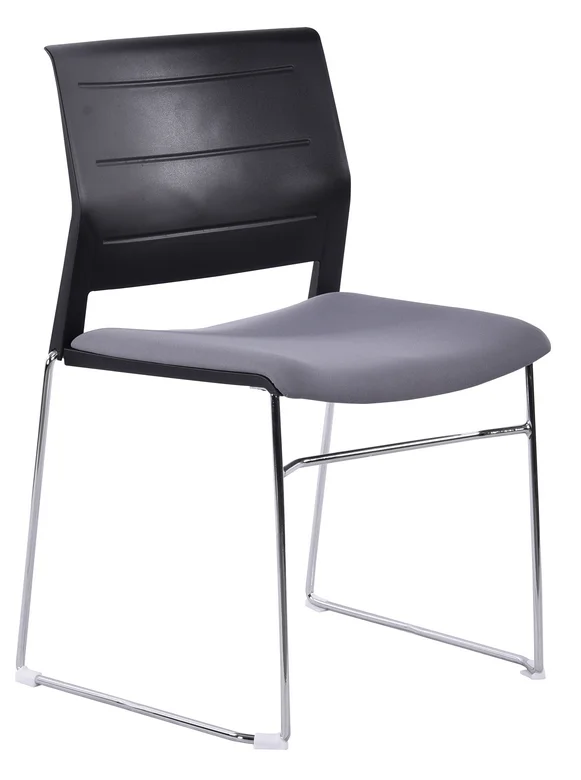 Stackable Conference Room Plastic Meeting Chair Metal Frame Training ...