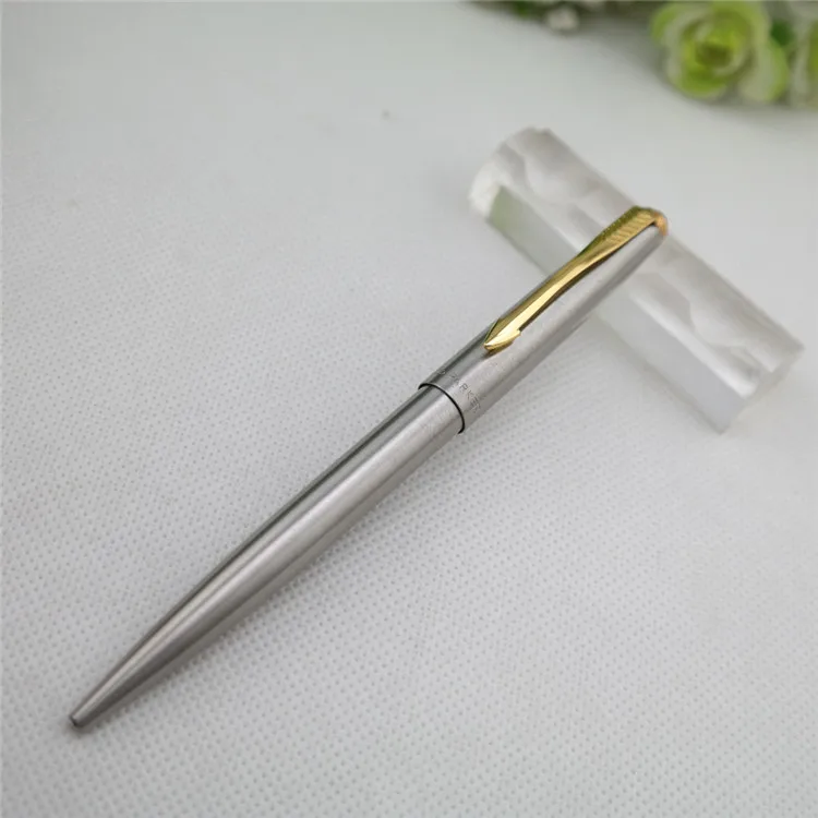 Simple Silver Color Stainless Steel Parker Ballpoint Pen