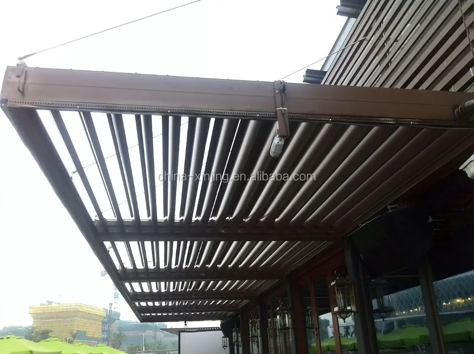 Outdoor Rainproof Louver Pergola Aluminum Louvered Roof - Buy Louver ...
