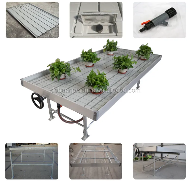 1x8/5x10 Hydroponic Flood Table - Efficient Vertical Farming
