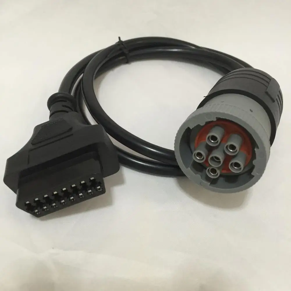 Diesel Diagnostic Cable Obd2 Female To Commins6pin J1708 Connector ...