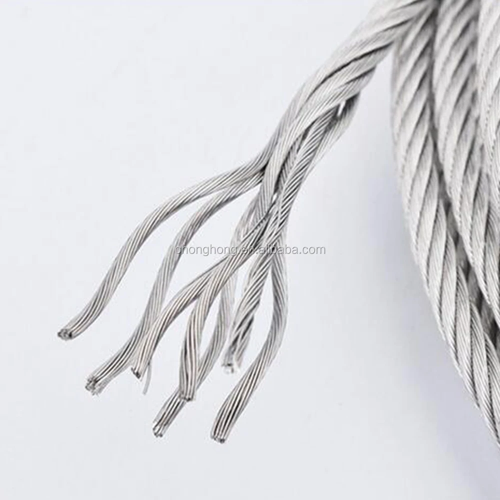 Ss316 Ss304 7x7 Steel Cable Ropes Stainless Steel Wire Rope Inox Cable ...