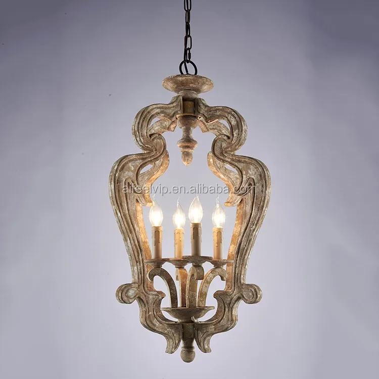 Industrial Vintage Decorative Lamp Holder Wood Lamp Shade Led Pendant ...